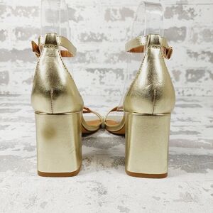 Nordstrom | Shoes | New Nordstrom Rack Kellie Gold Strappy Block Heel ...